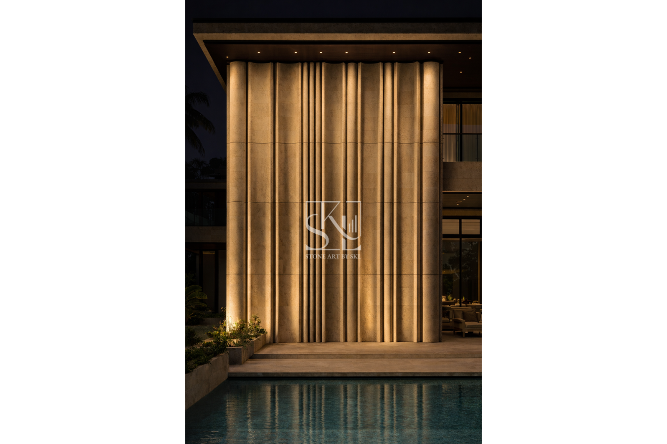 Buy the Premium Column Flute Design - Stone Art By SKL