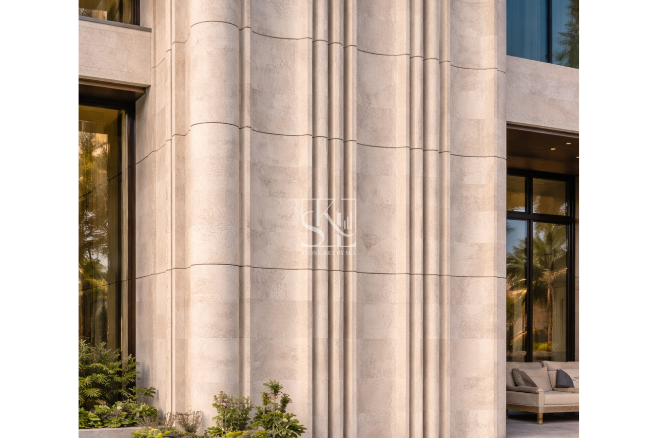 Buy the Premium Column Flute Design - Stone Art By SKL