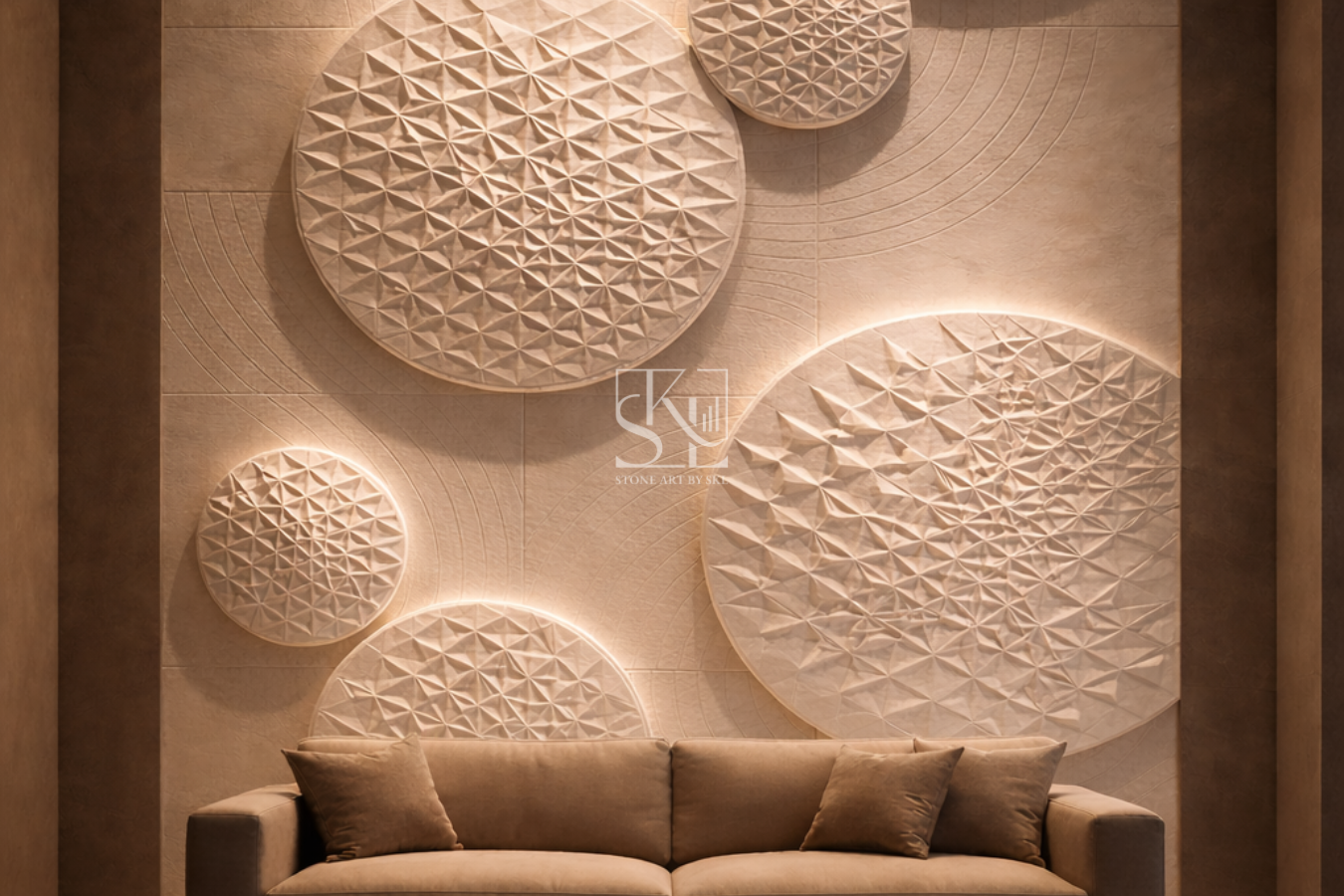 Buy Eclipse 3D Feature Wall Design - Stone Art By SKL