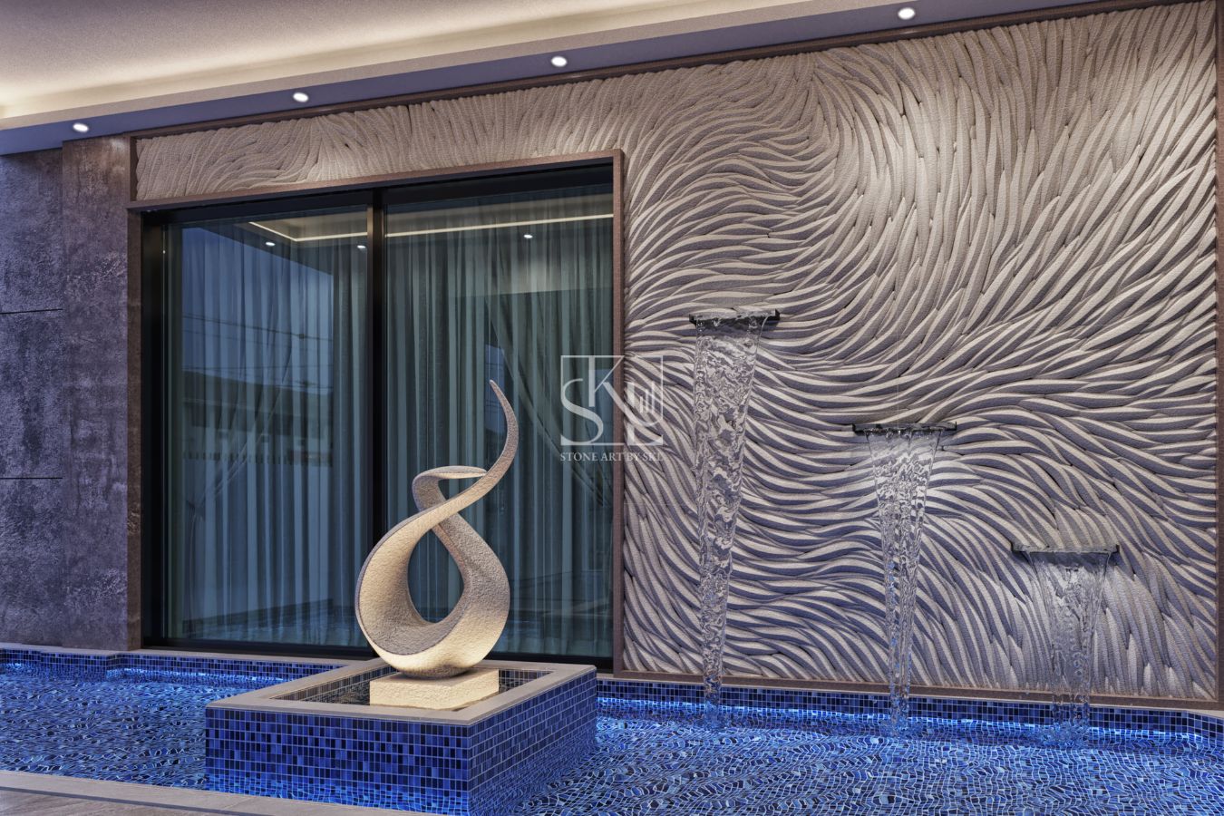 Buy Luxurious Feather Design Wall Cladding