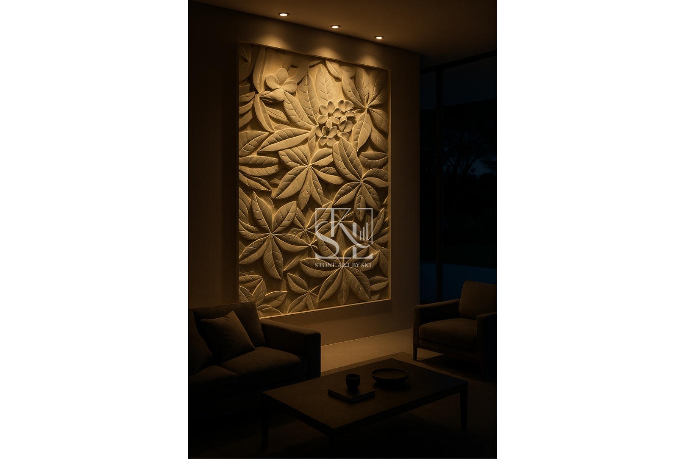 Buy the Best Floral Design Wall Cladding - Stone Art By SKL