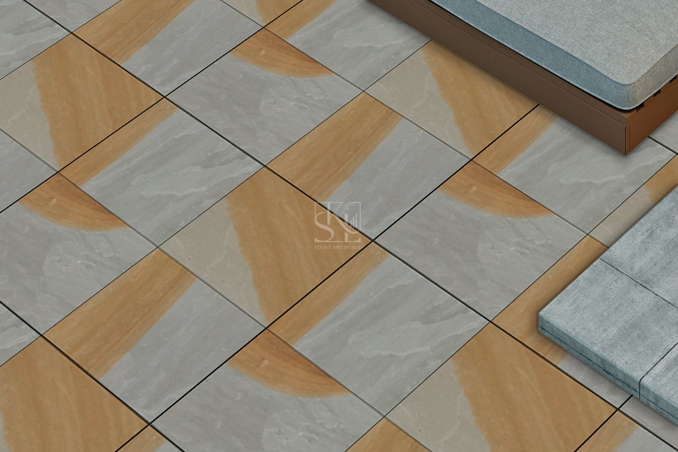 Dual Tone Sandstone - Natural Stone Tiles & Slabs - Stone Art By SKL