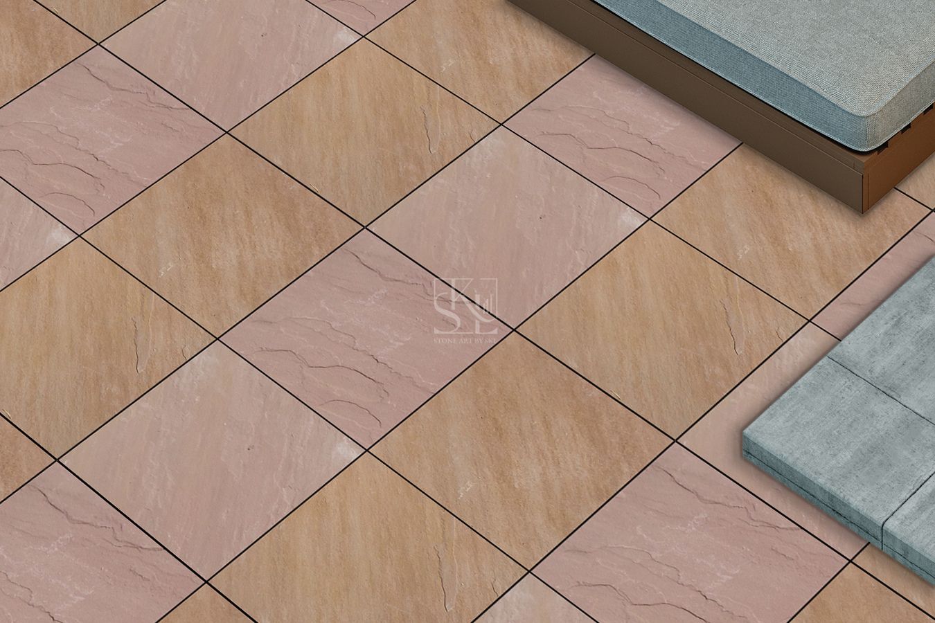 Swastik Red Sandstone - Natural Stone Tiles & Slabs - Stone Art By SKL