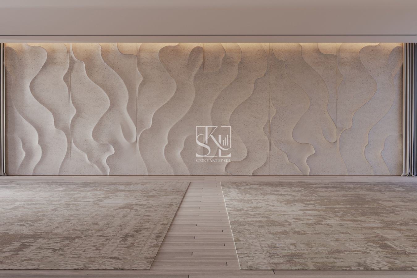 Decorate your villa with stunning wave design wall cladding